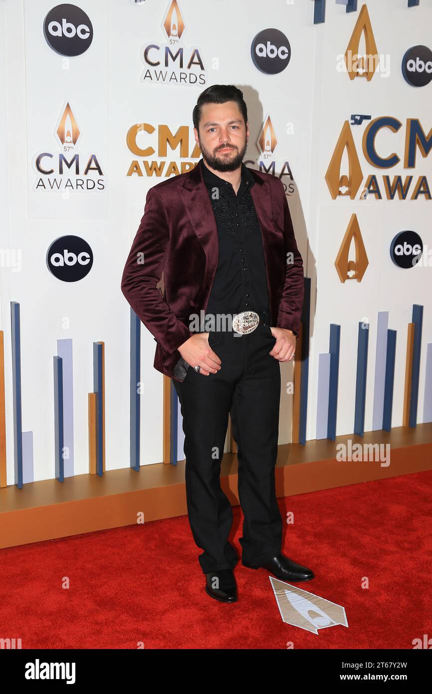 Nashville, United States. 08th Nov, 2023. Chayce Beckahm arrives at the ...