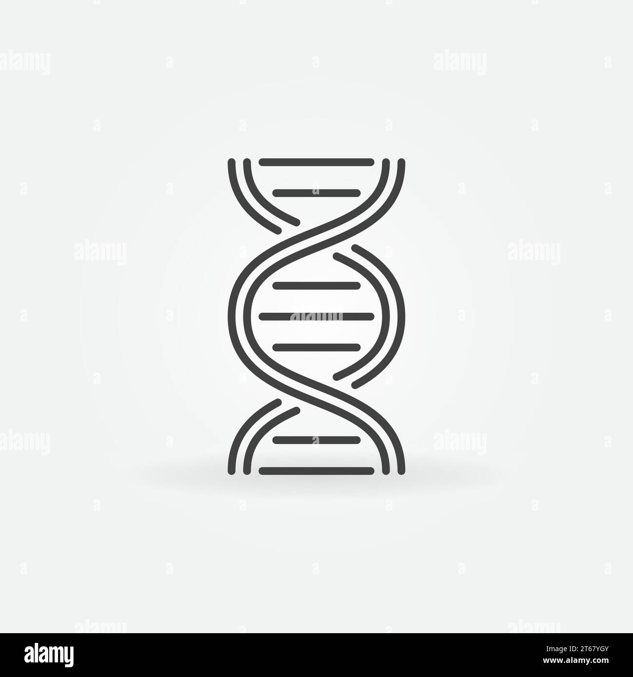 DNA structure vector icon or logo in thin line style Stock Vector Image ...