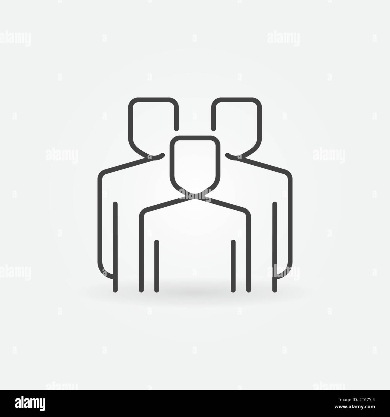 Team line icon - vector people concept symbol or design element in thin ...