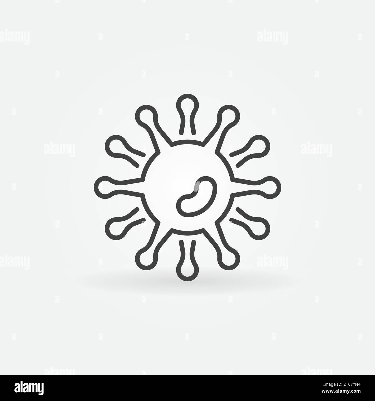 Microbe vector icon or sign in thin line style Stock Vector Image & Art ...
