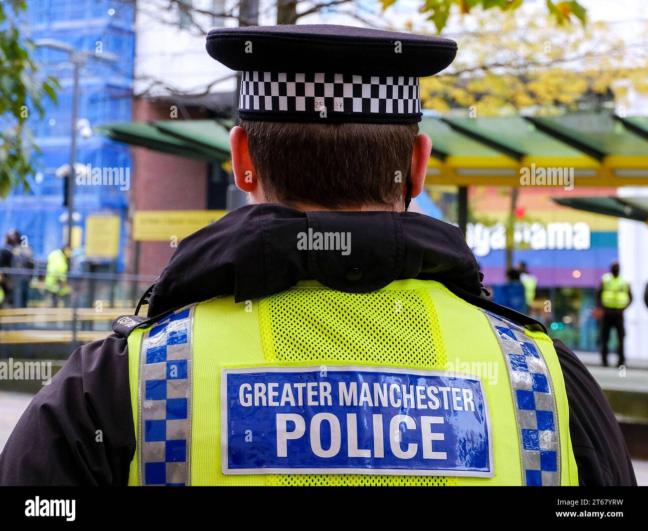 Manchester police car lights hi-res stock photography and images - Alamy