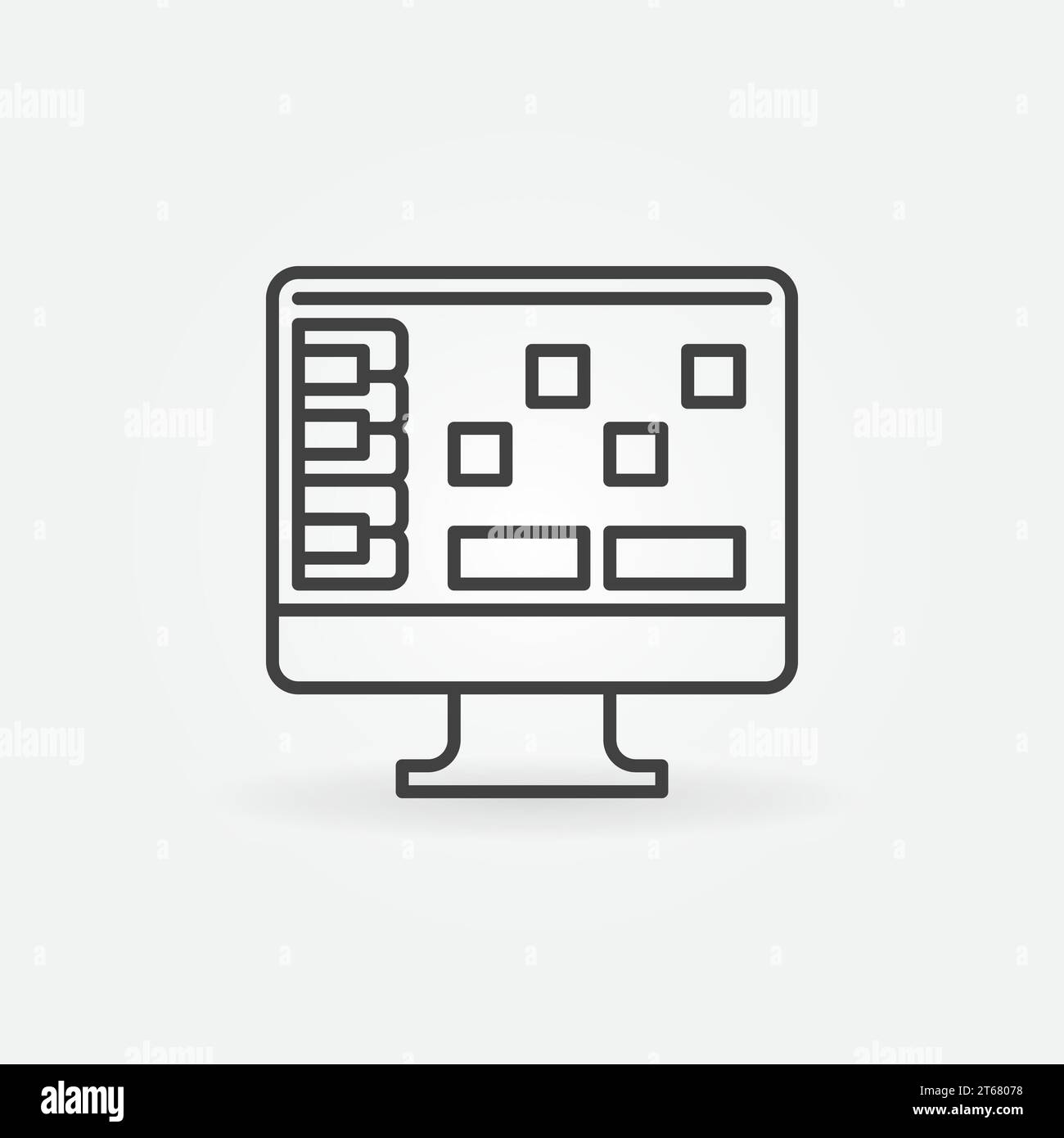 Digital audio workstation icon. Vector DAW concept symbol in thin line style Stock Vector Image ...
