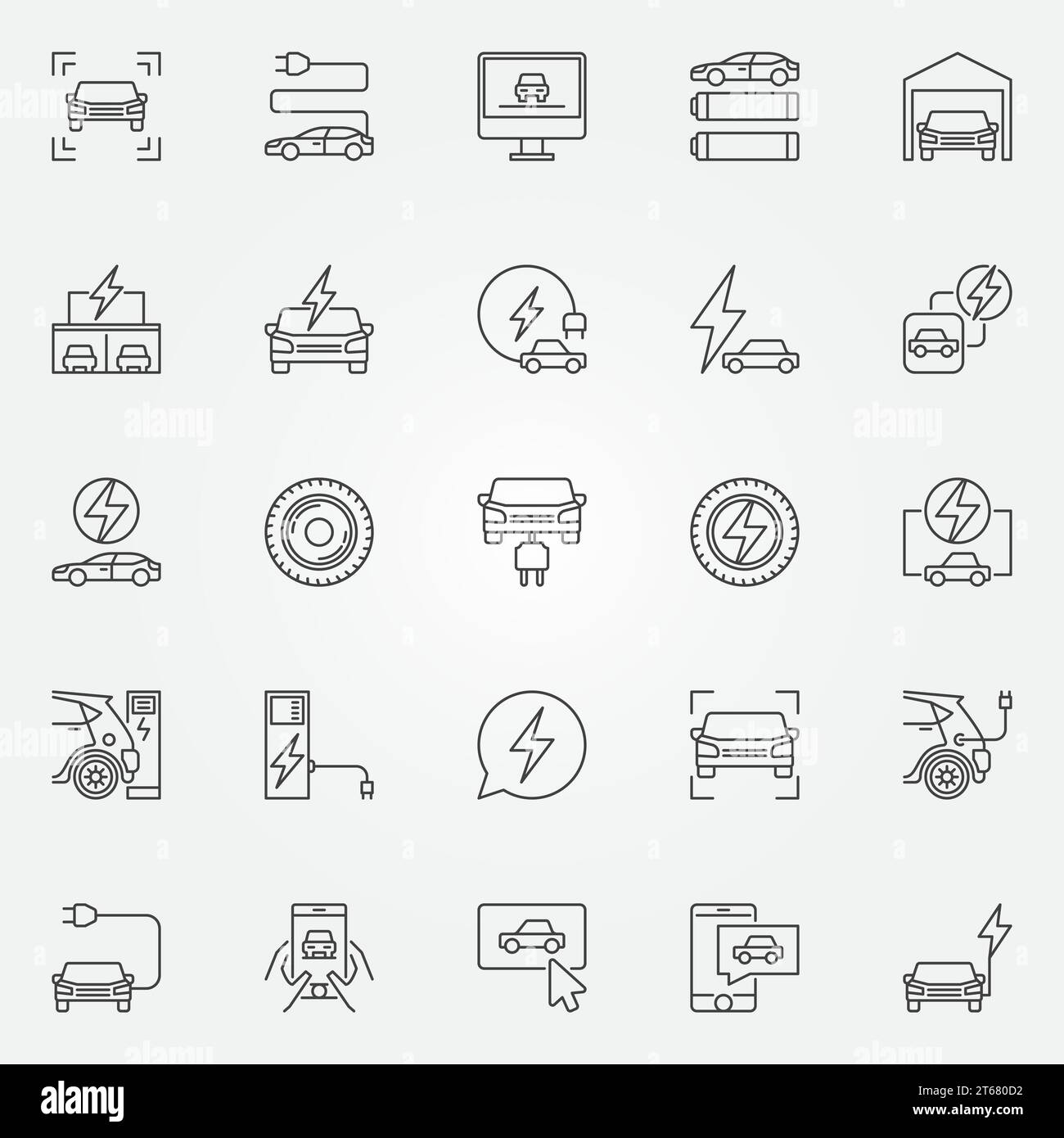 Electrical vehicle symbols Stock Vector Images - Alamy