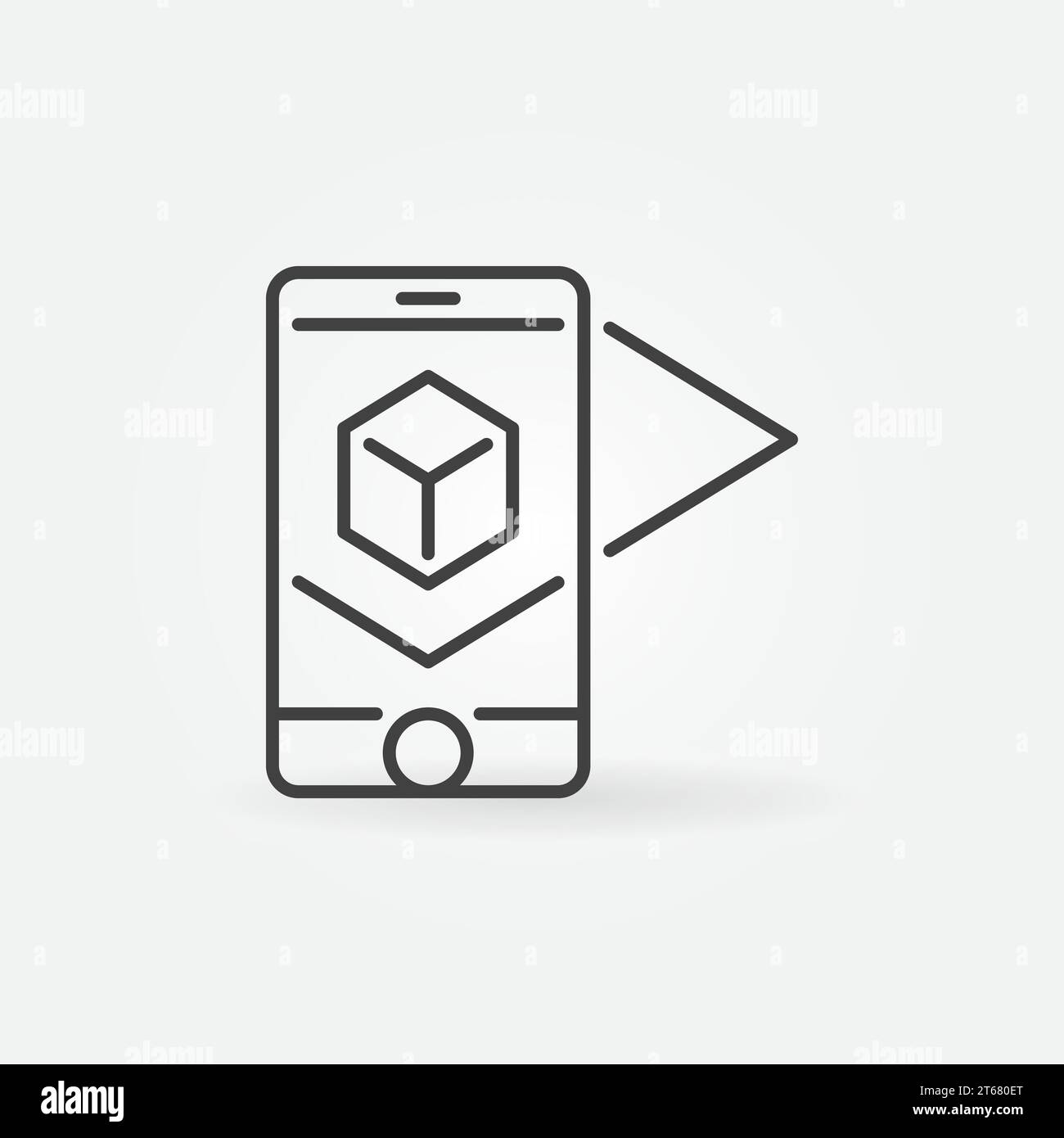 Augmented Reality Technology concept icon or symbol in thin line style ...