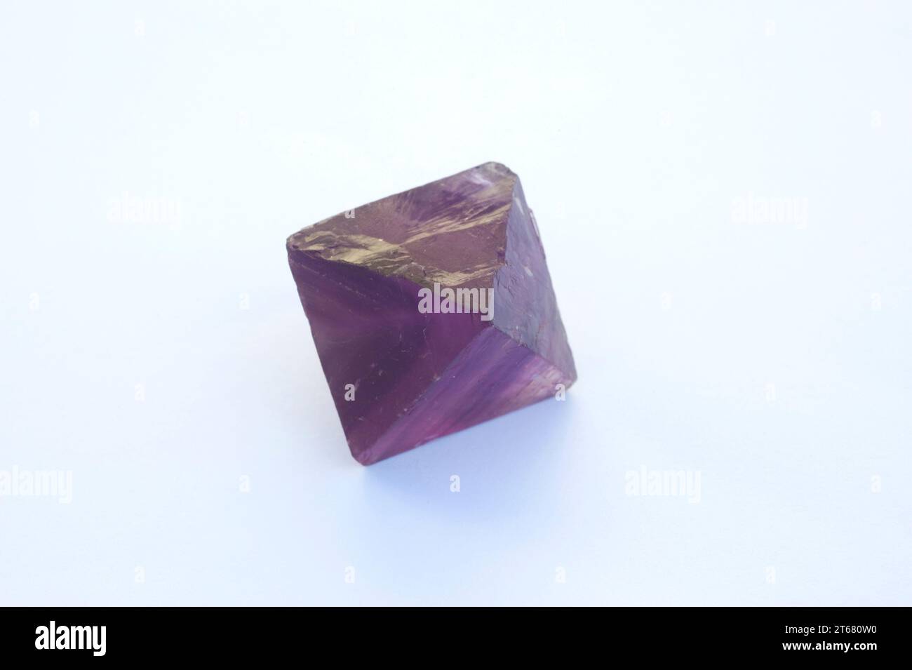 Fluorite or fluorspar, octhaedral crystal. Fluorite is a calcium ...