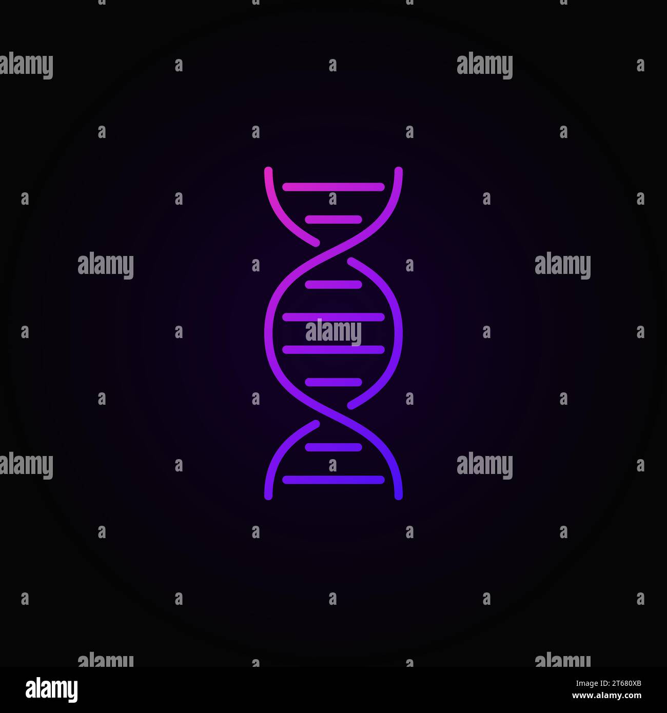 DNA colorful vector concept icon or logo element in linear style on ...