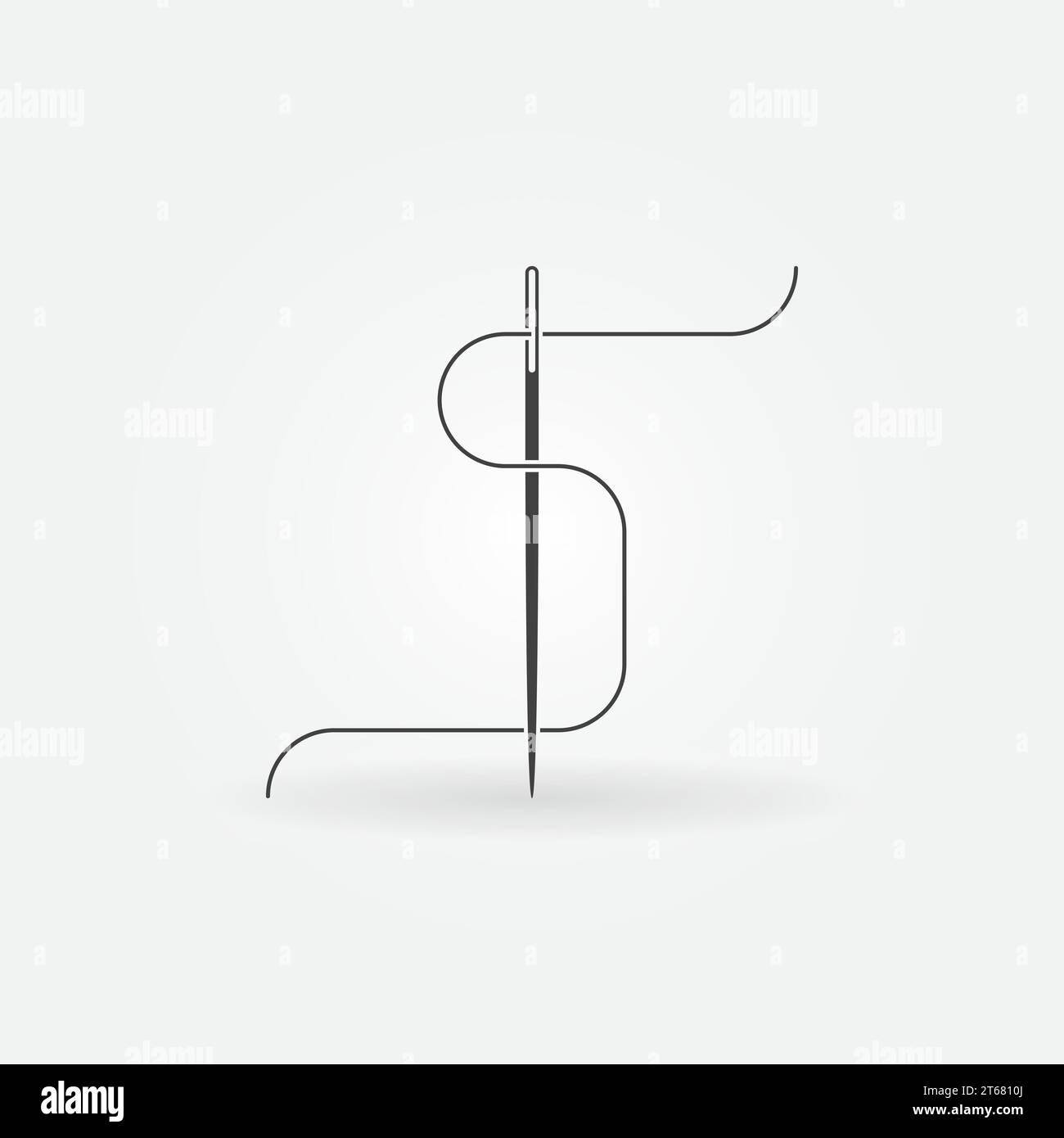Sewing needle vector concept icon or design element Stock Vector Image ...