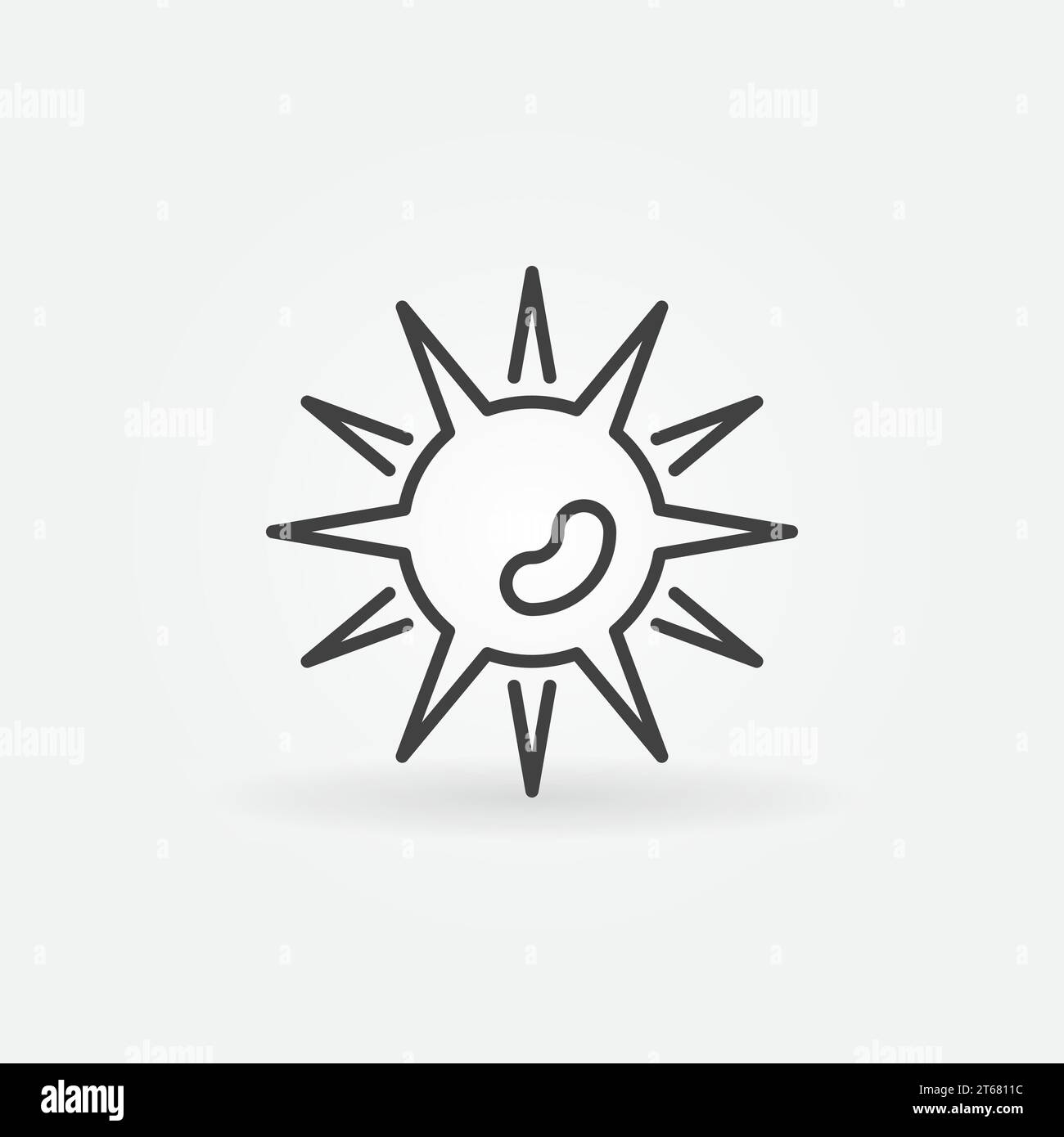 Bad bacteria vector minimal icon or symbol in line style Stock Vector ...