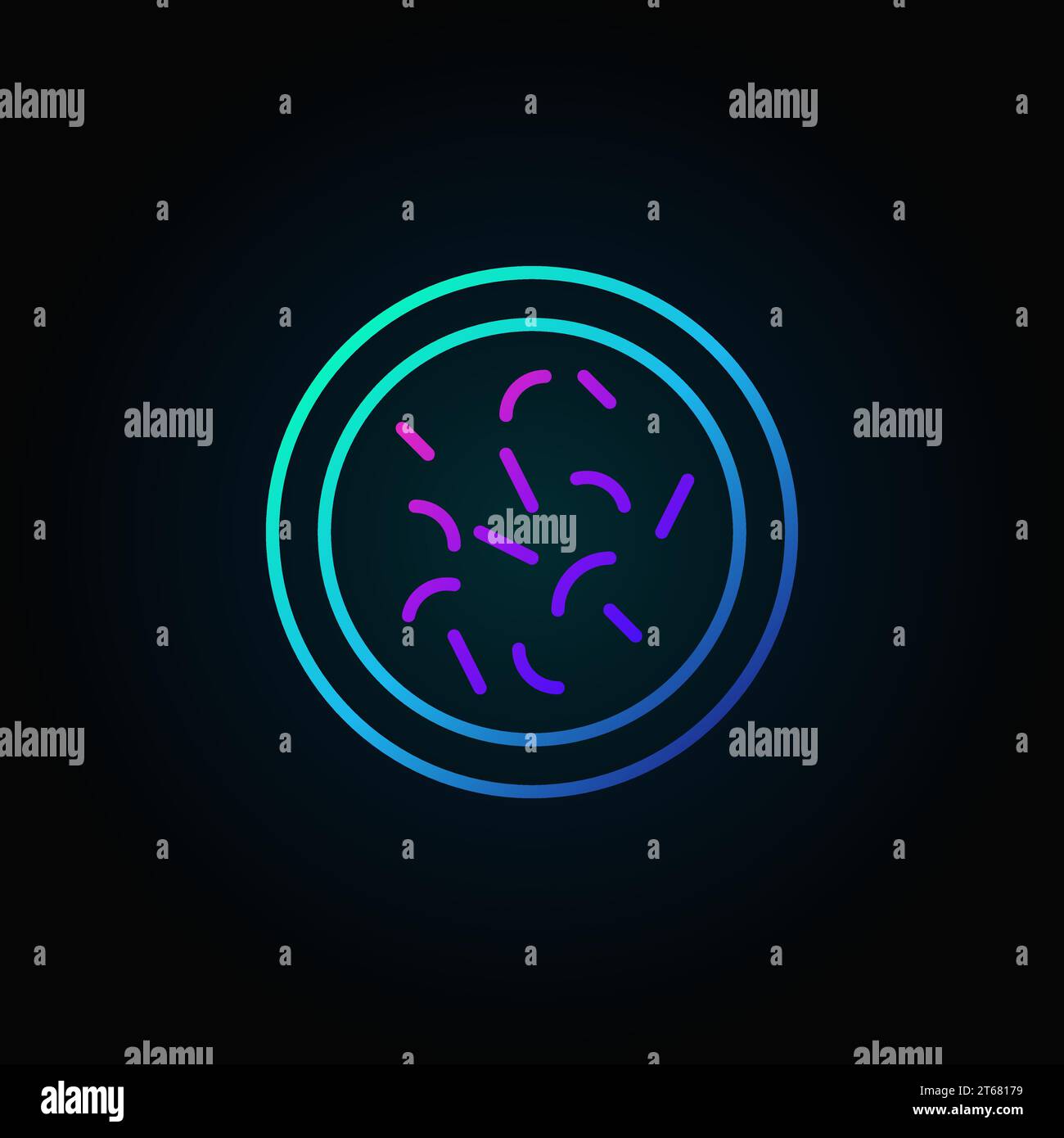 Bacteria vector round colorful icon or logo element in outline style on ...