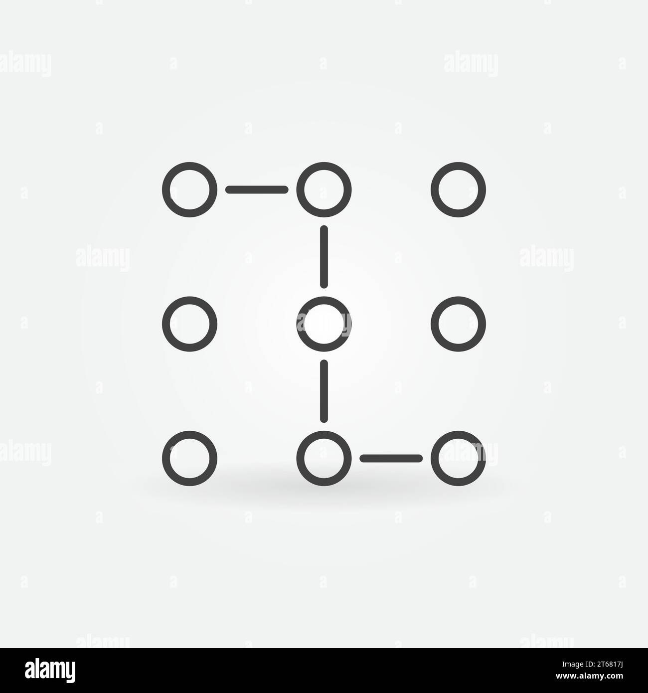 Machine Learning Or Neural Network Vector Minimal Outline Concept Icon