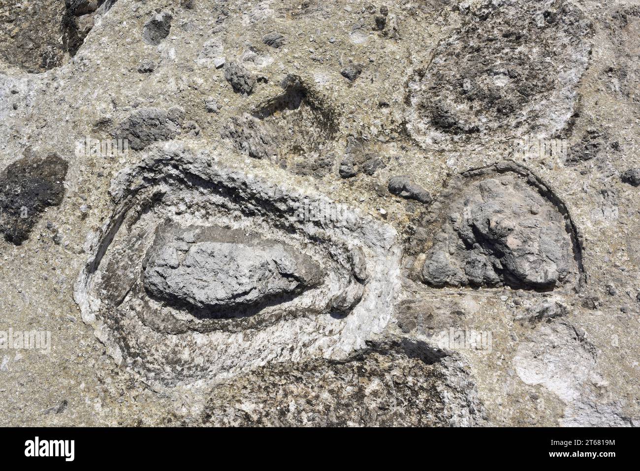 Volcanic coast with pyroclasts. Papafragas, Milos or Melos Island ...