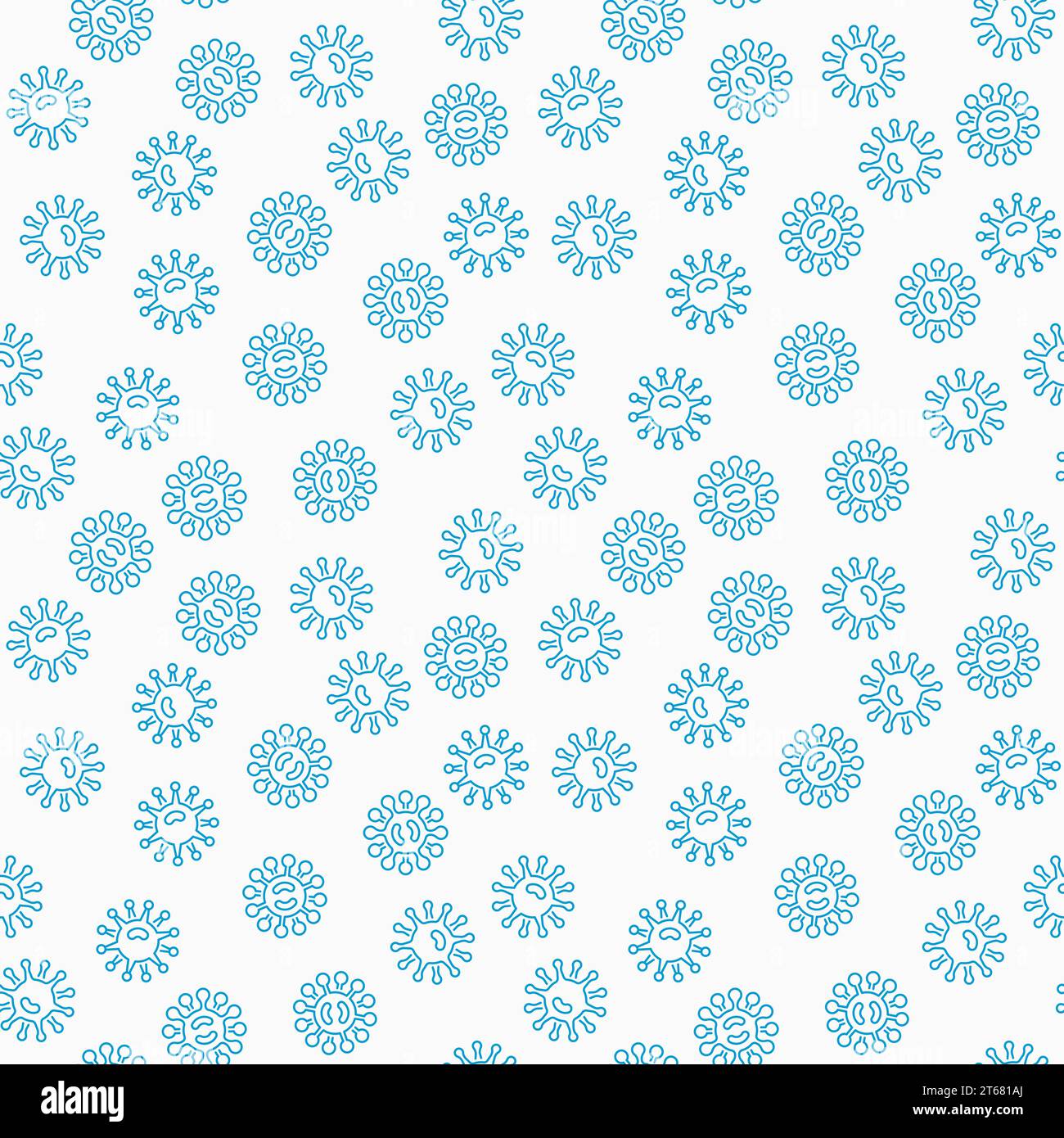 Harmful blue bacteria vector seamless pattern or texture Stock Vector ...