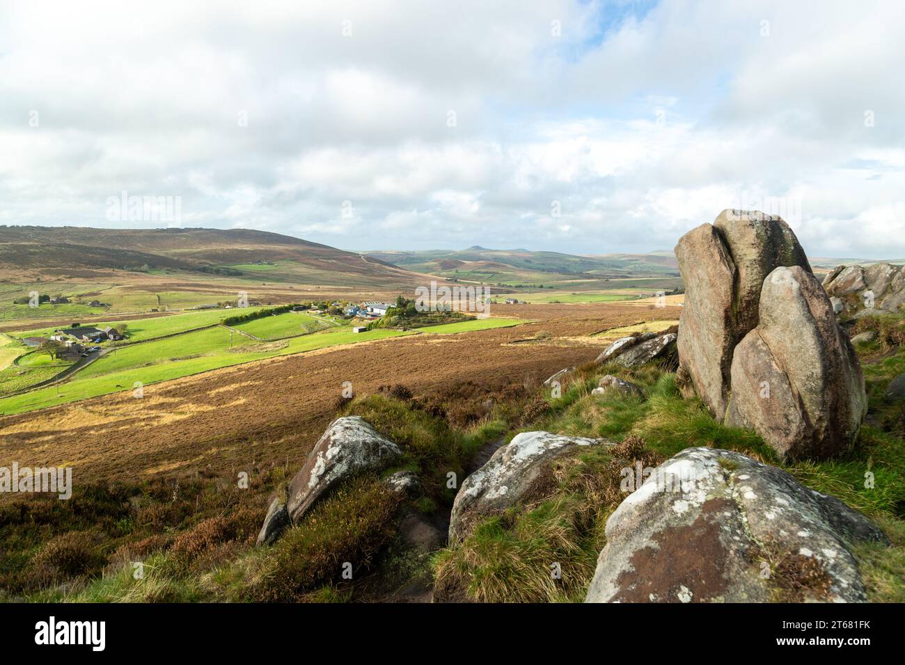 Looking towards the Roaches from Ramshaw Rocks, Staffordshire Peak ...