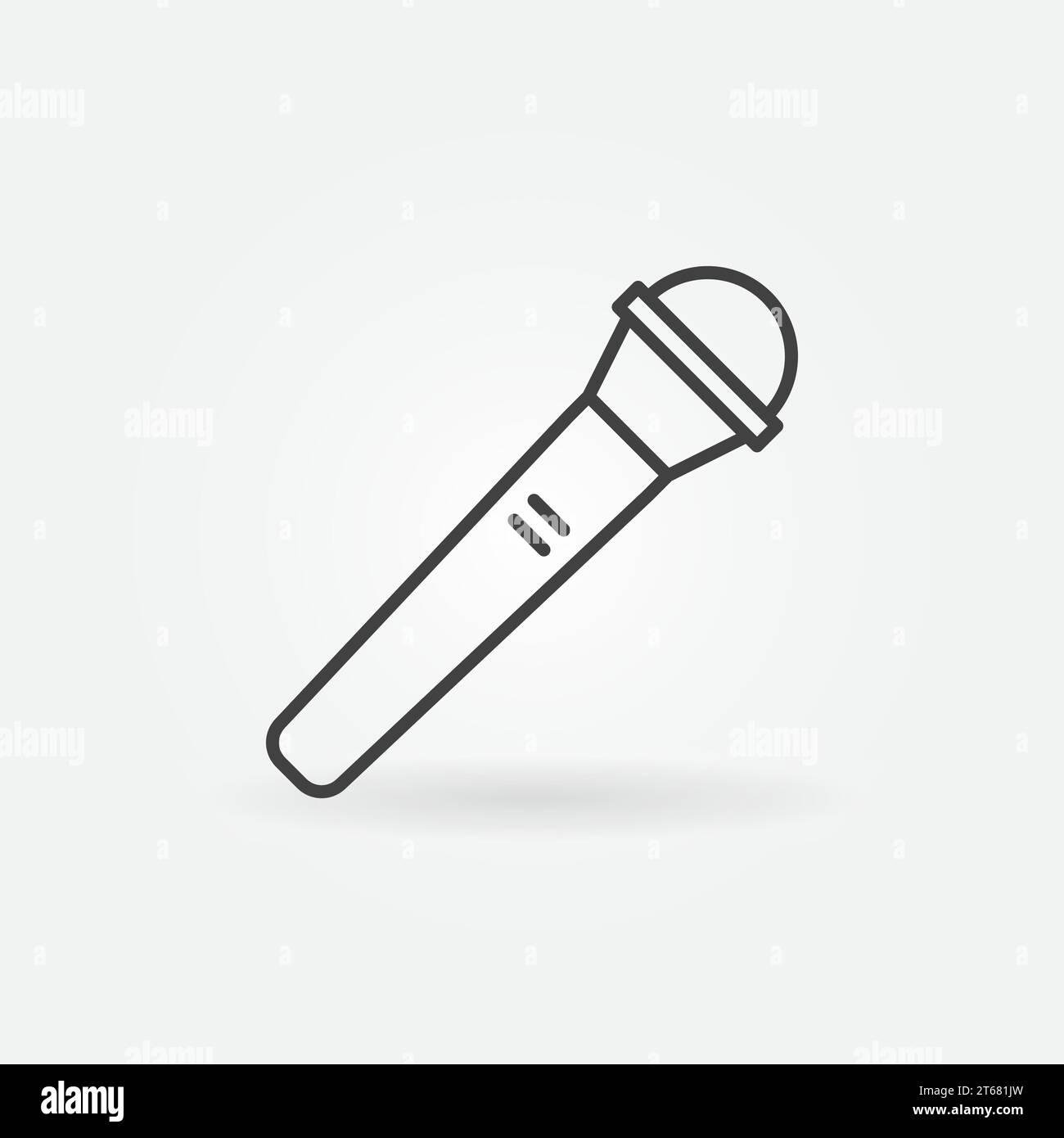 Minimal microphone vector icon or design element in linear style Stock ...