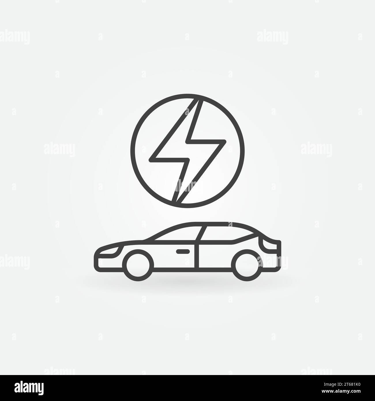 Electric car concept icon or symbol in line style Stock Vector Image ...