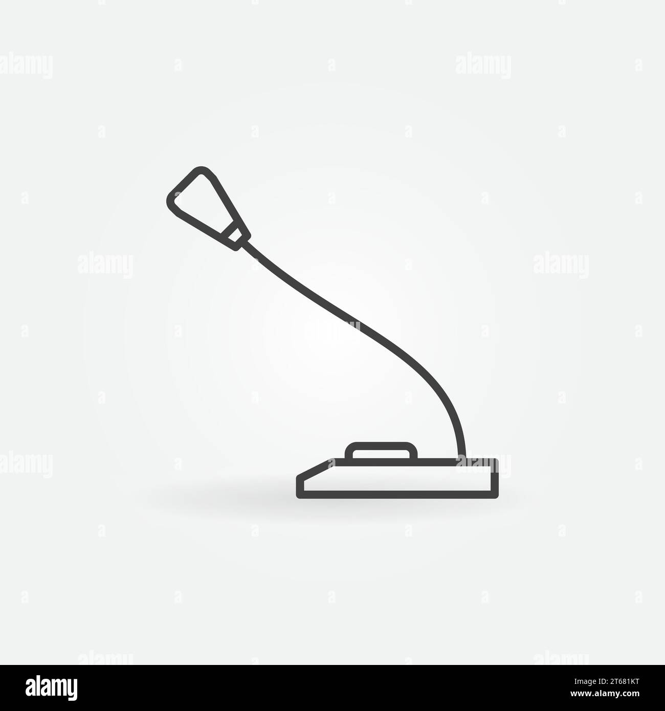 Microphone concept linear icon. Vector mic symbol Stock Vector Image ...
