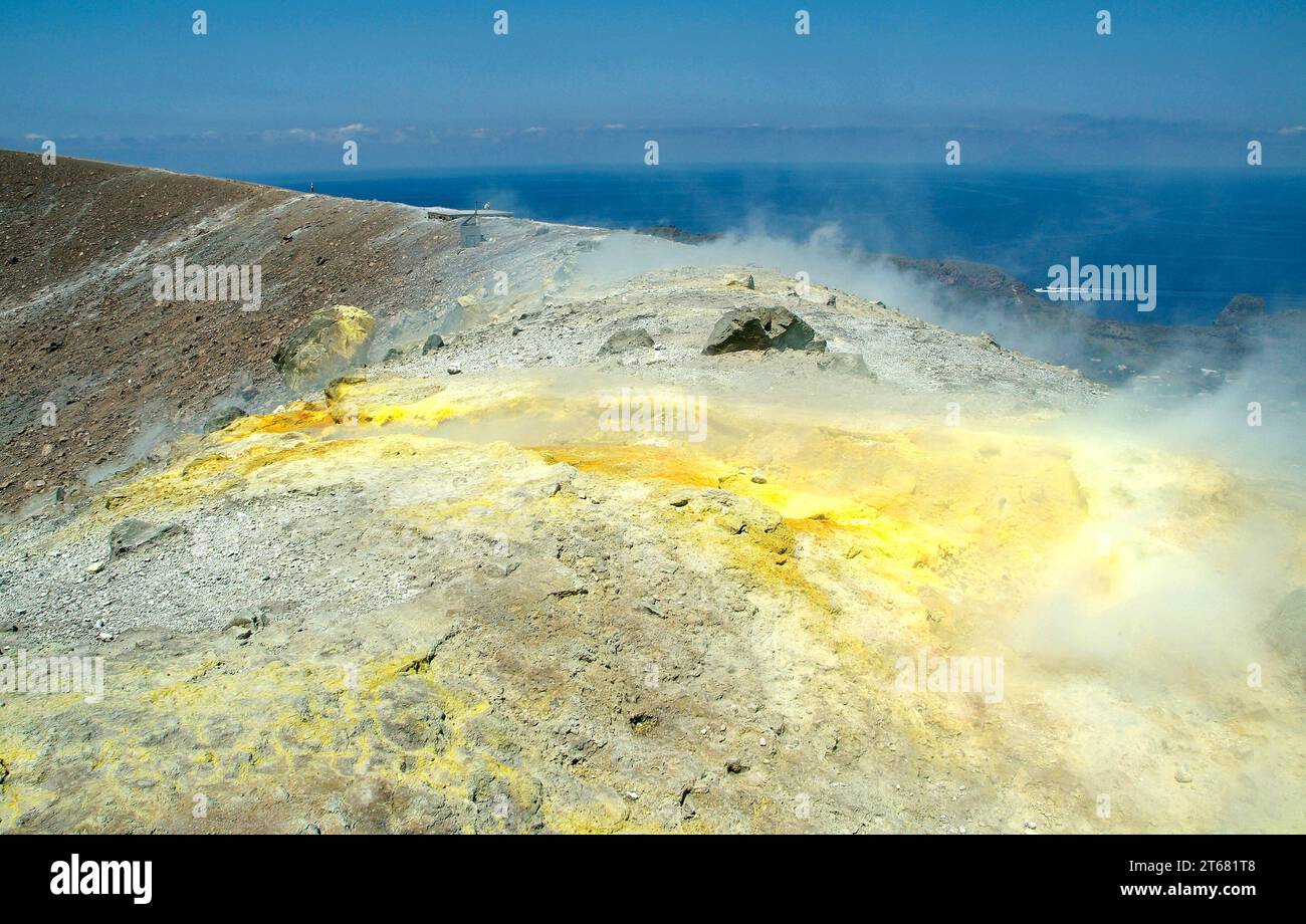 Fumaroles (gases, sulfur, halides, oxides and sulfates) in Vulcano ...