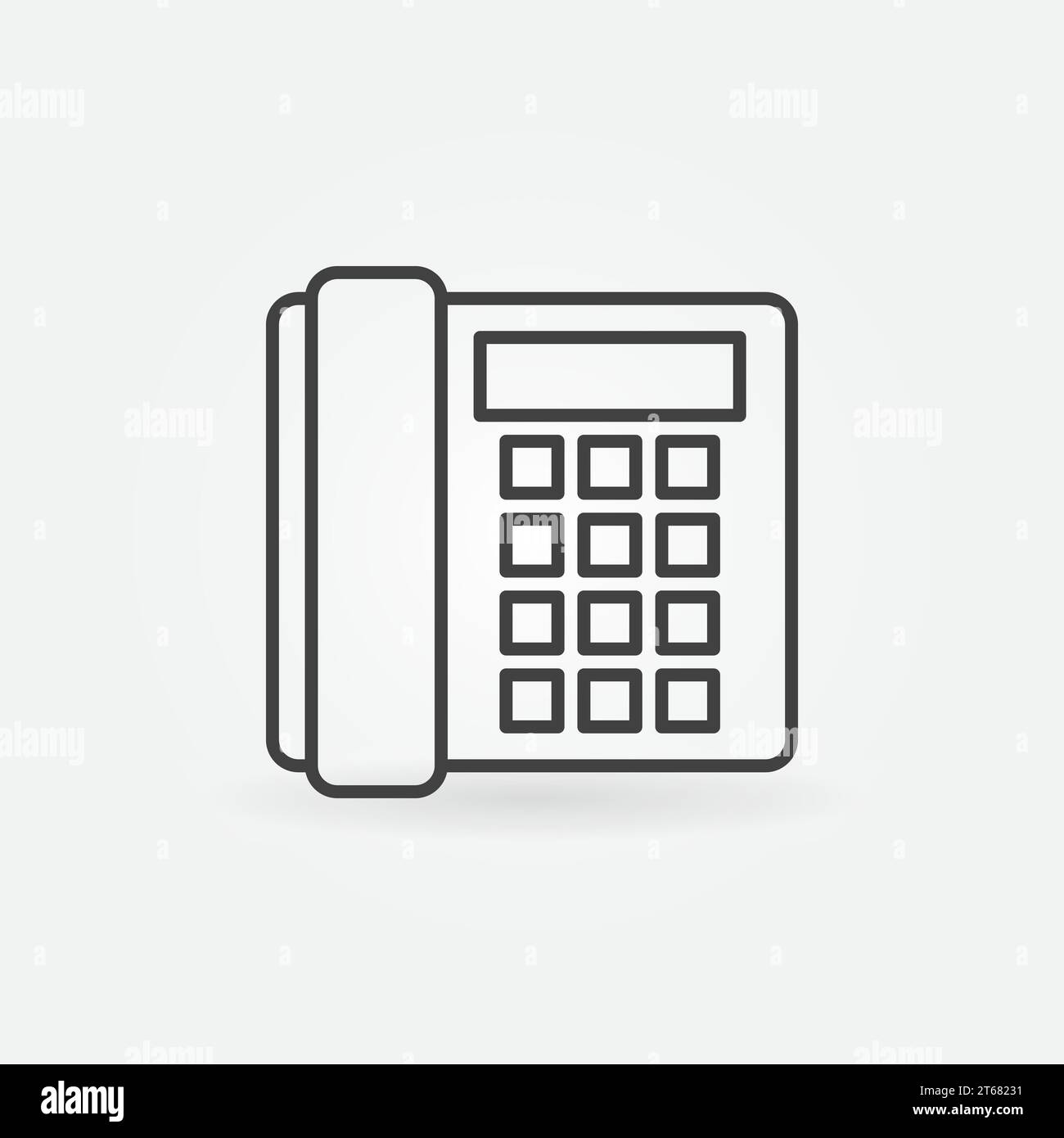 Linear landline phone icon hi-res stock photography and images - Alamy