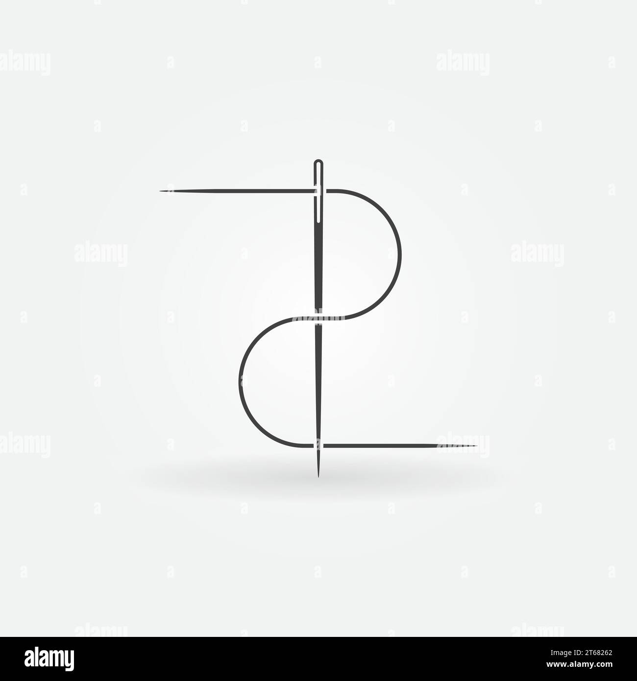 Thread and needle vector concept icon or symbol Stock Vector Image ...