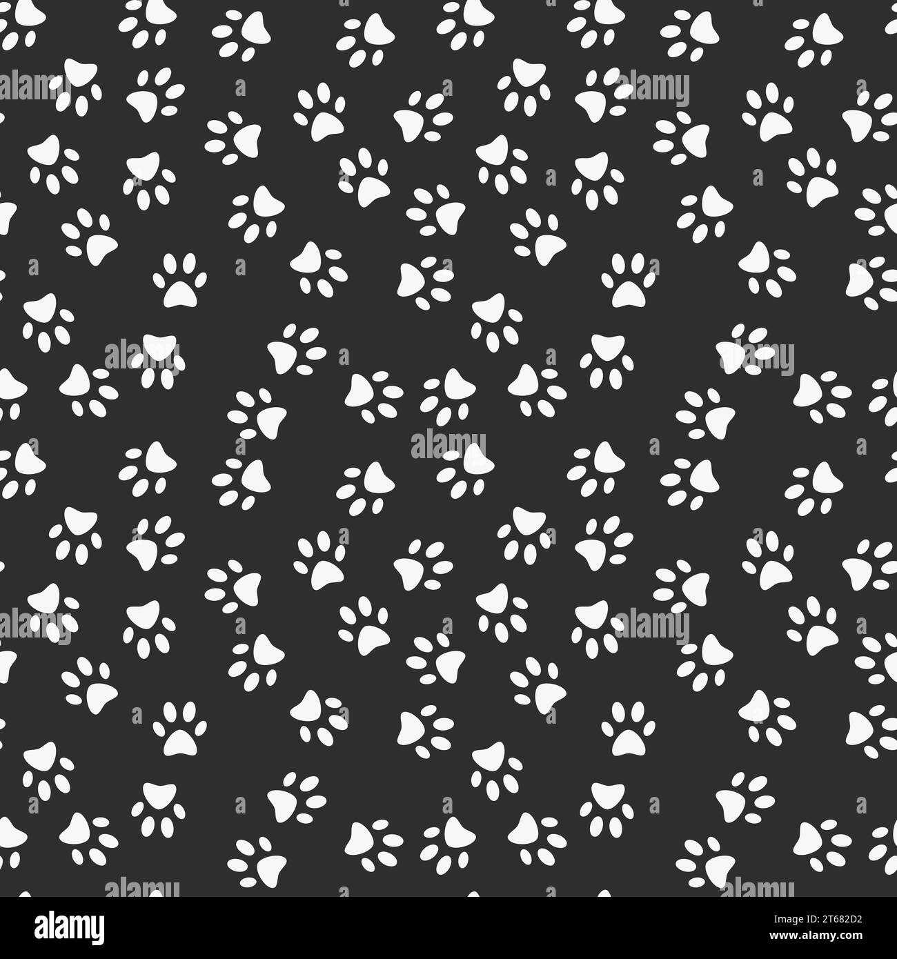 Paw footprint vector dark seamless pattern or texture Stock Vector ...
