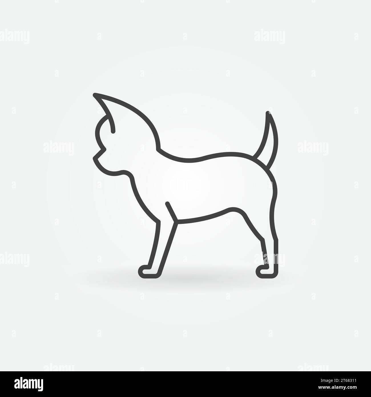 Small dog vector icon or symbol in thin line style Stock Vector Image ...