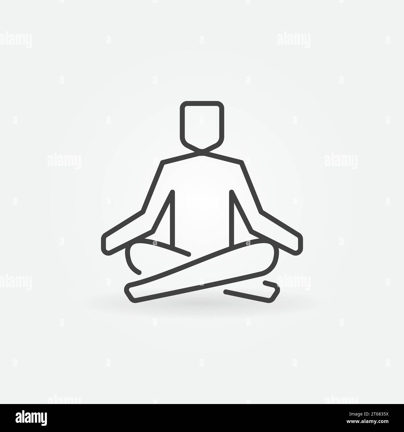 Meditation linear icon. Vector meditate concept symbol in thin line ...