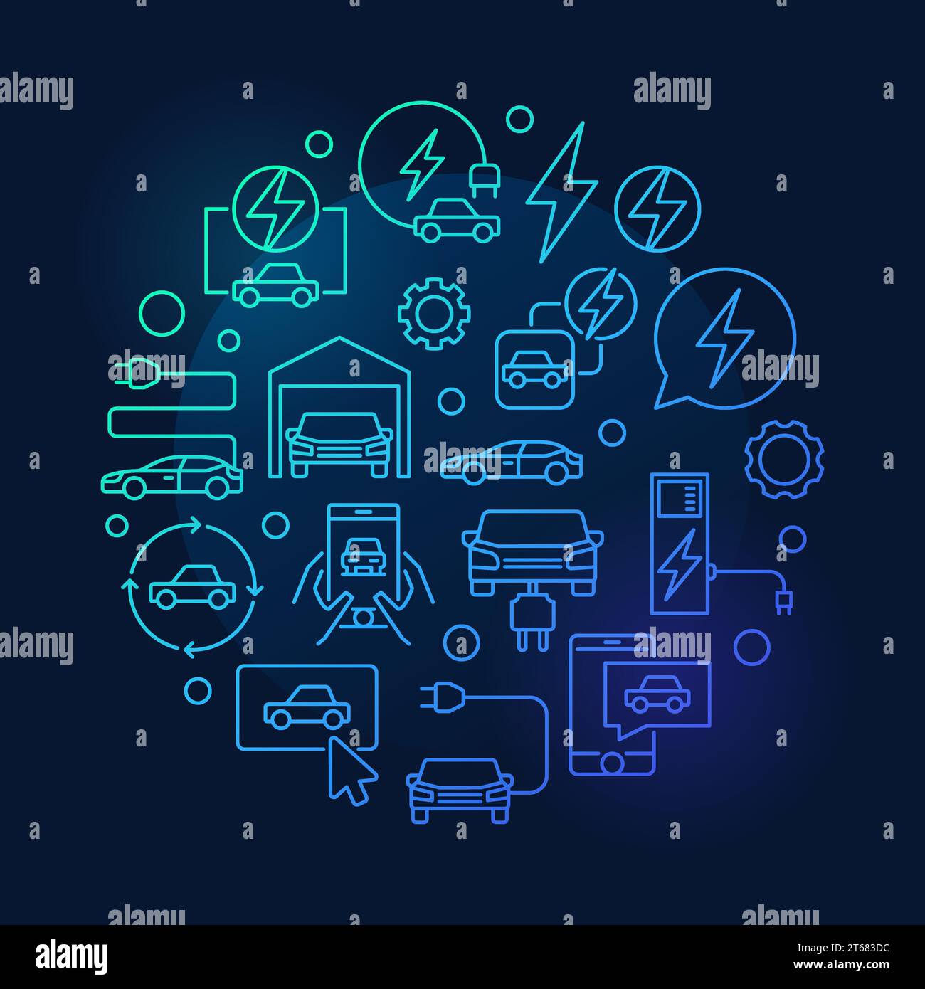 Color line new car Stock Vector Images - Alamy