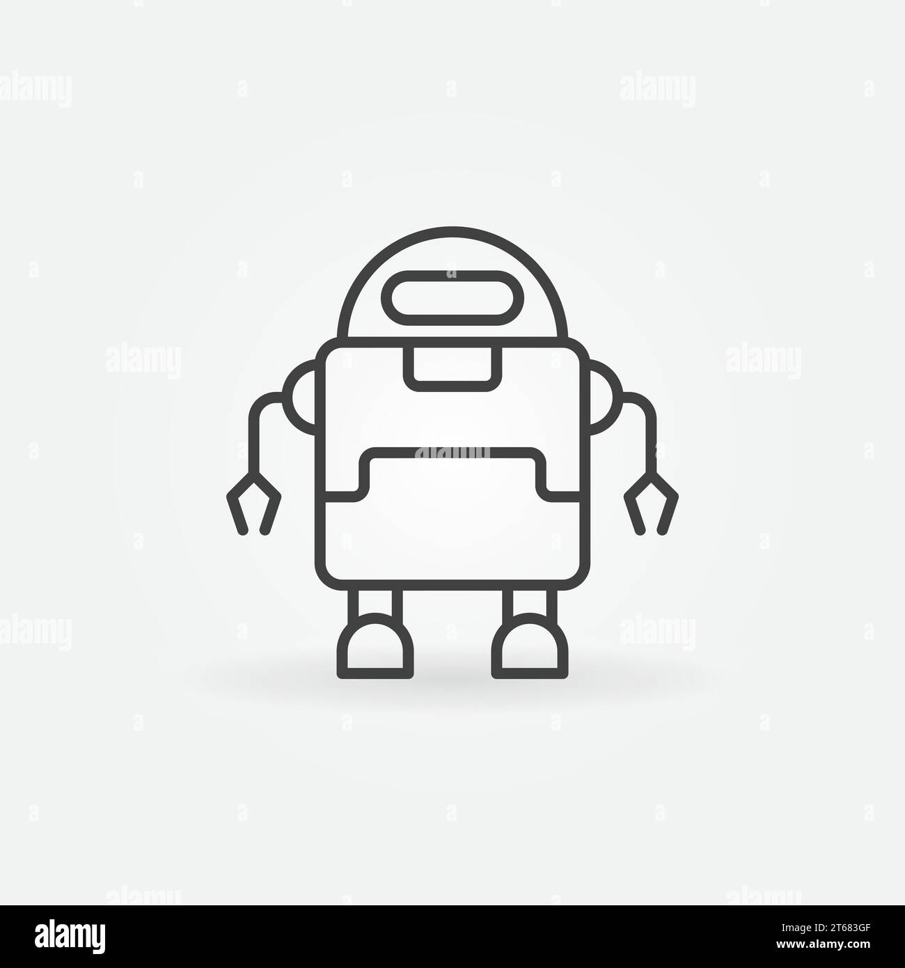 Outline robot vector concept minimal icon or symbol Stock Vector Image ...