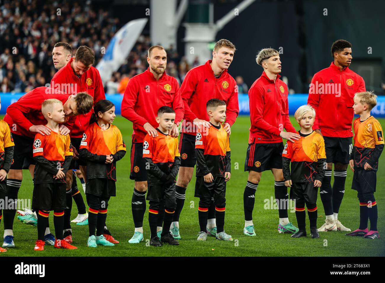 Copenhagen, Denmark. 08th Nov, 2023. Christian Eriksen (14), Rasmus ...