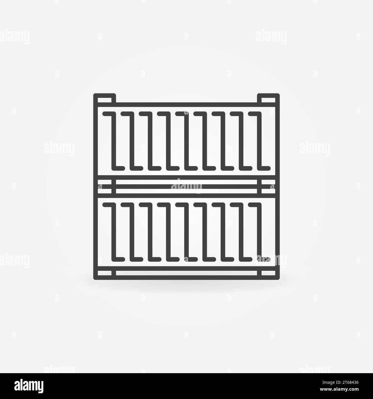 Shipping Containers Vector Outline Concept Icon Or Sign Stock Vector Image And Art Alamy