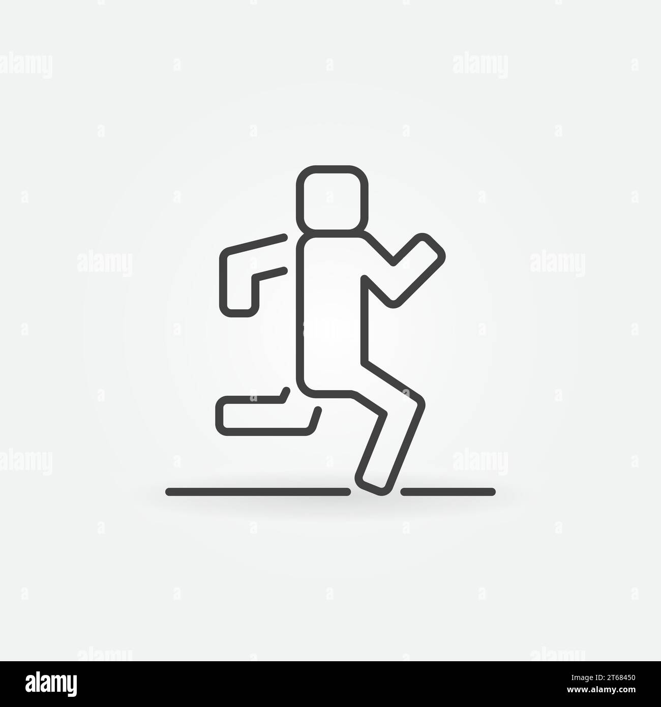 Running outline icon. Vector sport or run concept symbol in thin line ...