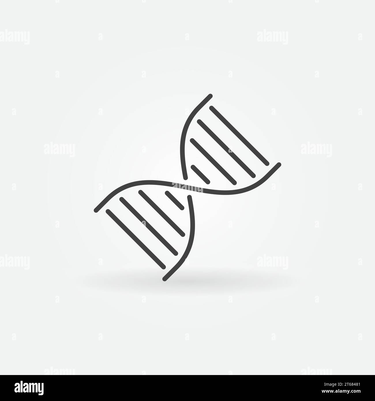 DNA vector concept icon or design element in thin line style Stock ...