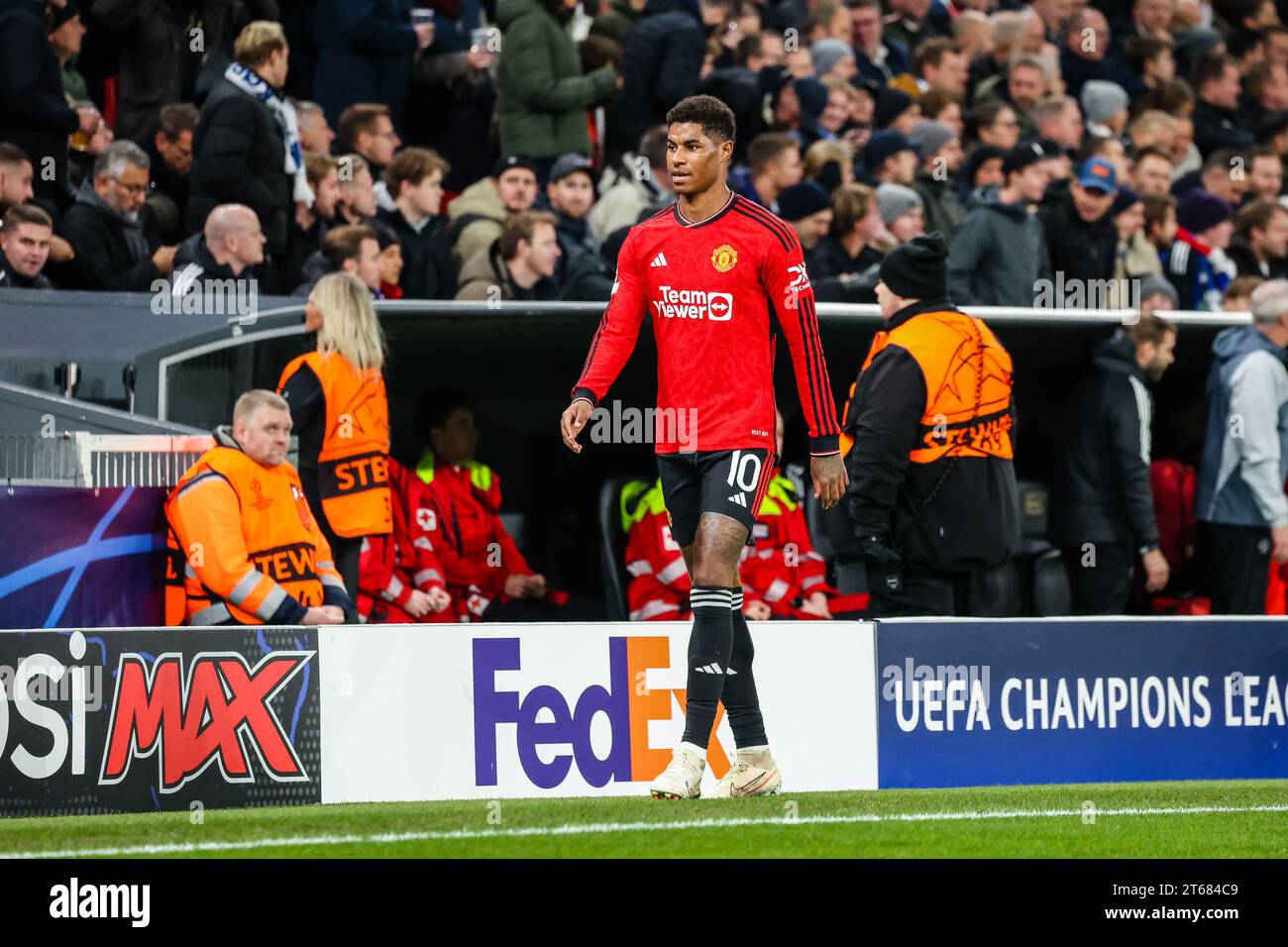 Copenhagen, Denmark. 08th Nov, 2023. Marcus Rashford (10) of Manchester ...
