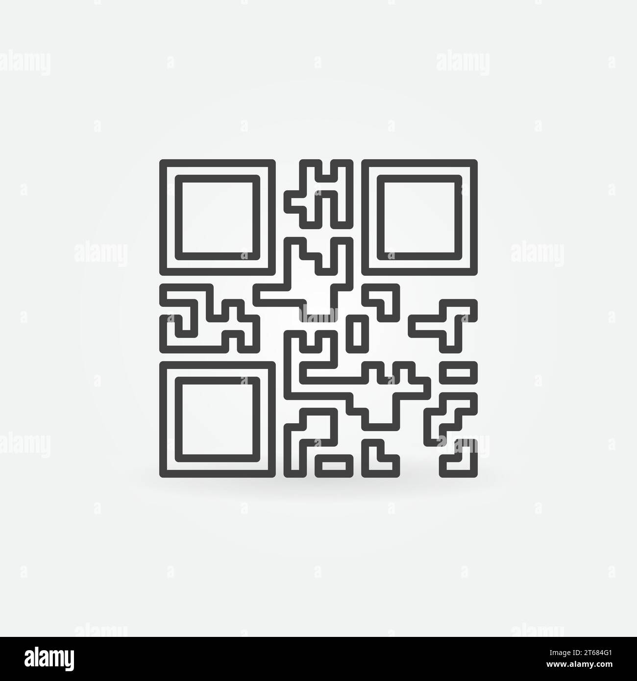 Vector QR Code icon or symbol in thin line style Stock Vector Image ...