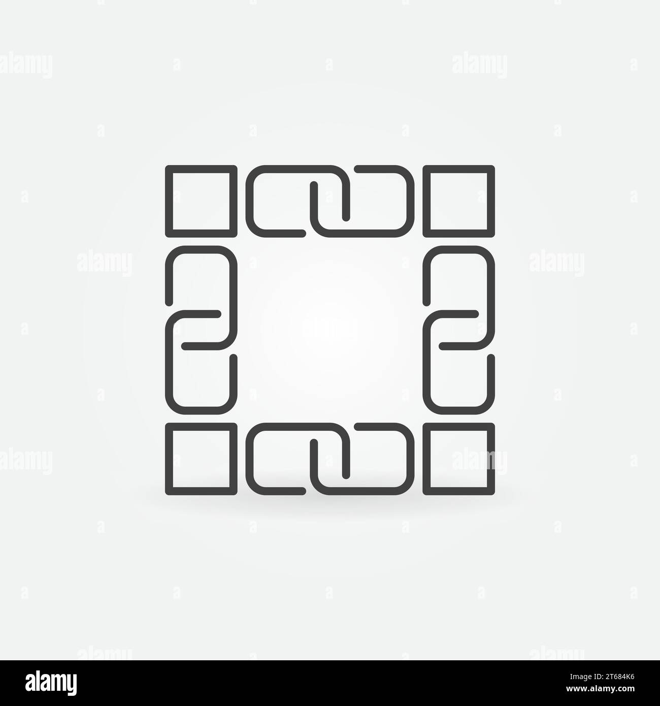 Blockchain technology line icon. Vector block chain concept symbol or ... Blockchain technology line icon. Vector block chain concept symbol or ...