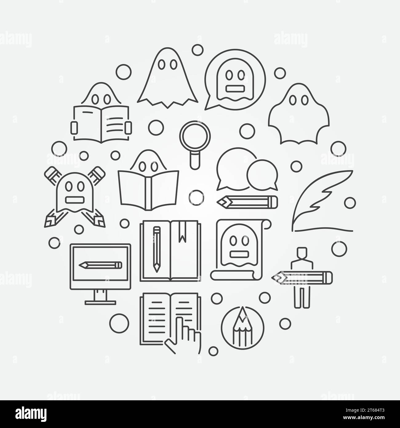 Ghostwriter vector vectors Stock Vector Images - Alamy