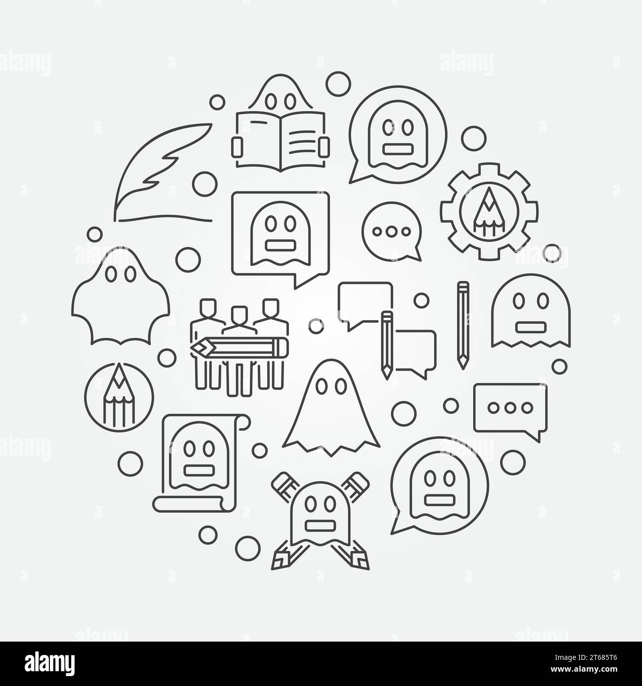 The ghost writer Stock Vector Images - Alamy
