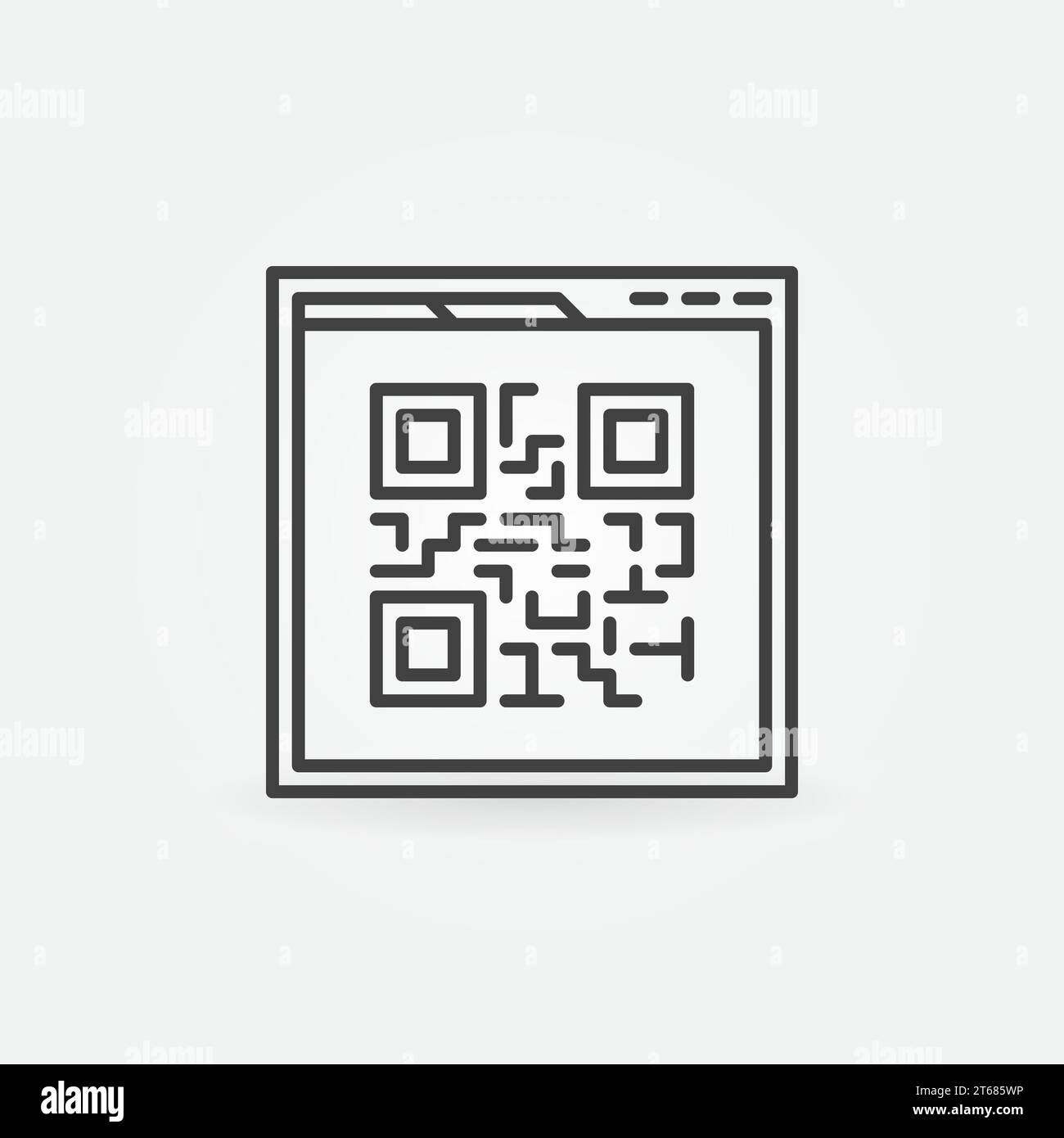 Webpage Qr code vector linear icon or design element Stock Vector Image ...