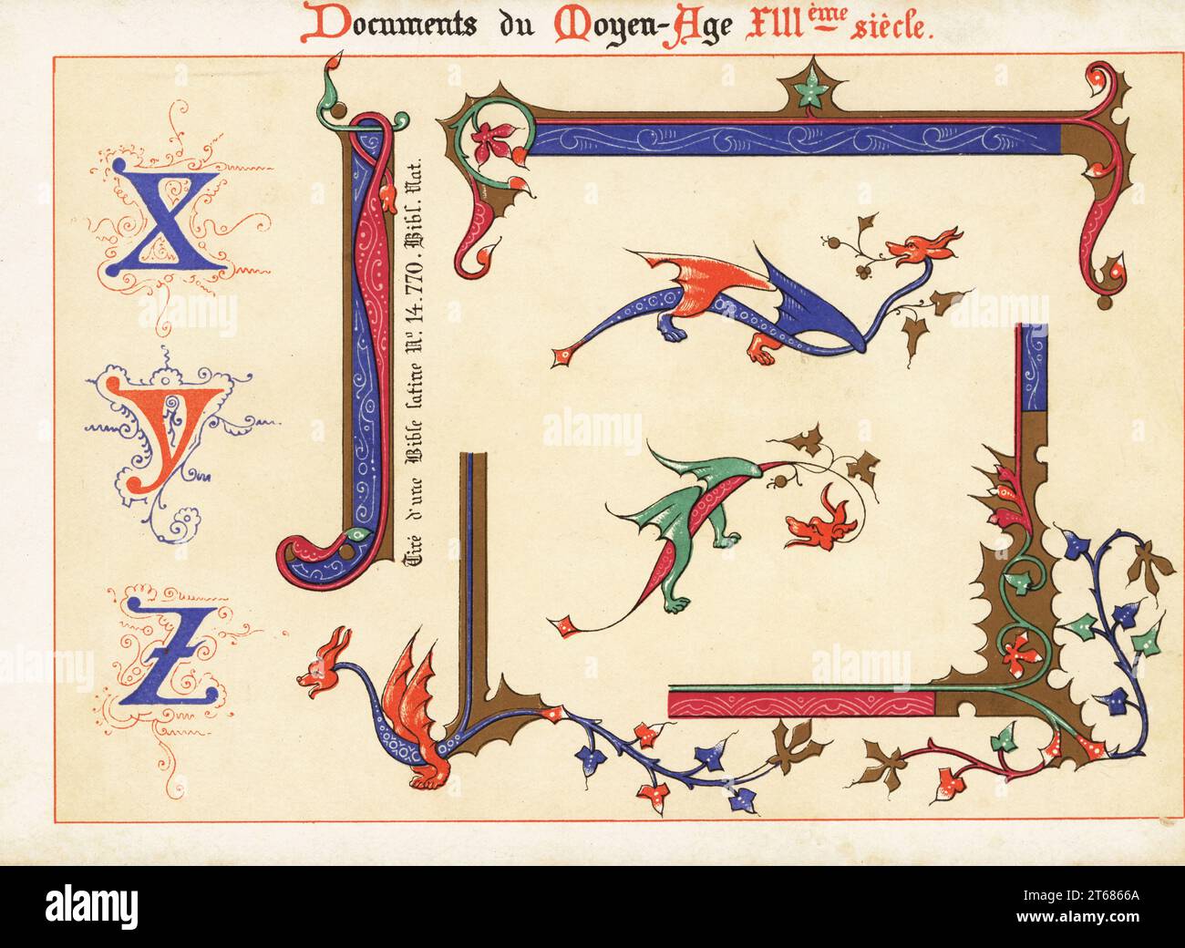 Illuminated manuscript alphabet hi-res stock photography and images - Alamy