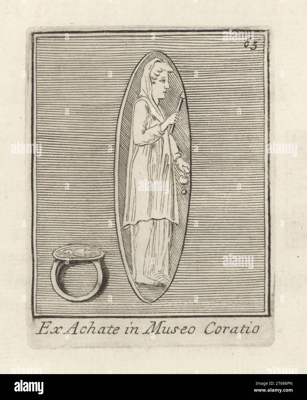 Priest of Ceres, Roman goddess of grain and agriculture, holding a ...