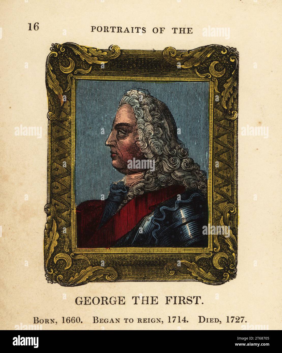 Portrait of King George the First, George I of England, born 1660 ...