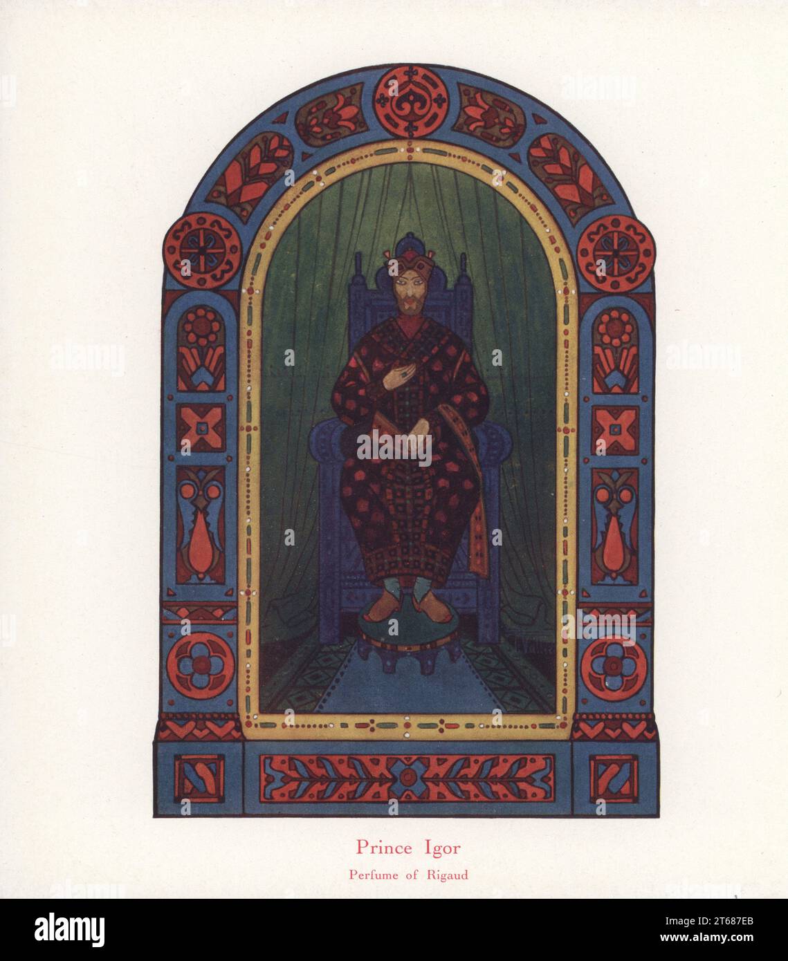 Promotional art for Prince Igor, a Perfume of Rigaud. A bejeweled ...