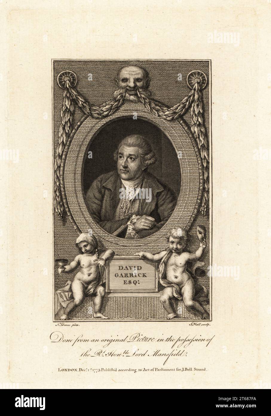 David Garrick (1717-1779), English actor, playwright, theatre manager ...