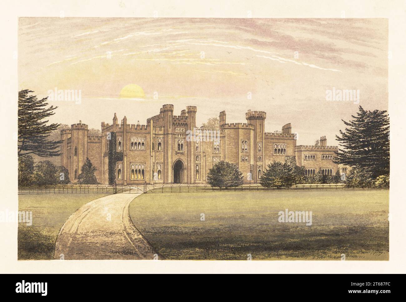 Garnstone, Herefordshire, England. Georgian Gothic Revival-style house ...