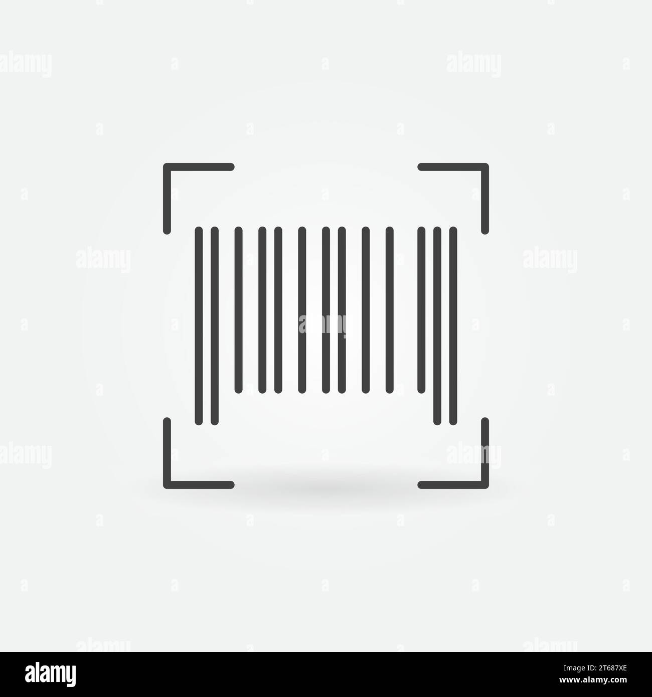 Vector barcode concept outline icon or symbol Stock Vector Image & Art ...