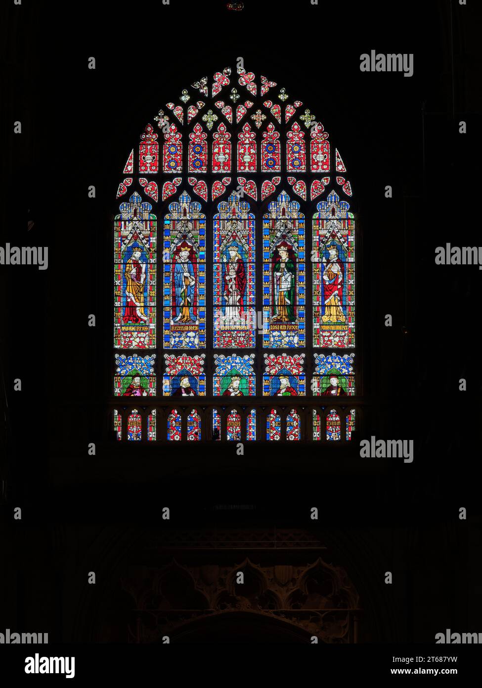 Five jewish kings, a stained glass window at the west end of the ...
