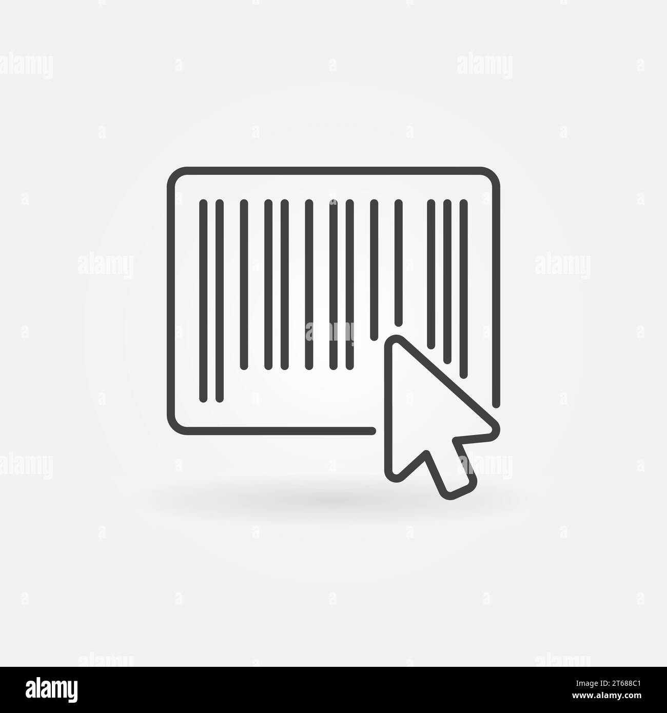 Mouse click on barcode icon or symbol in thin line style Stock Vector ...