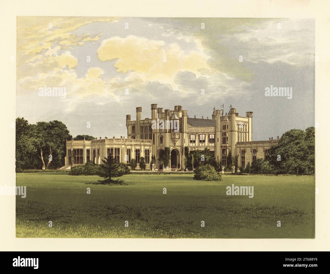 Highcliffe Castle, Hampshire, England. Gothic-style castle featuring ...
