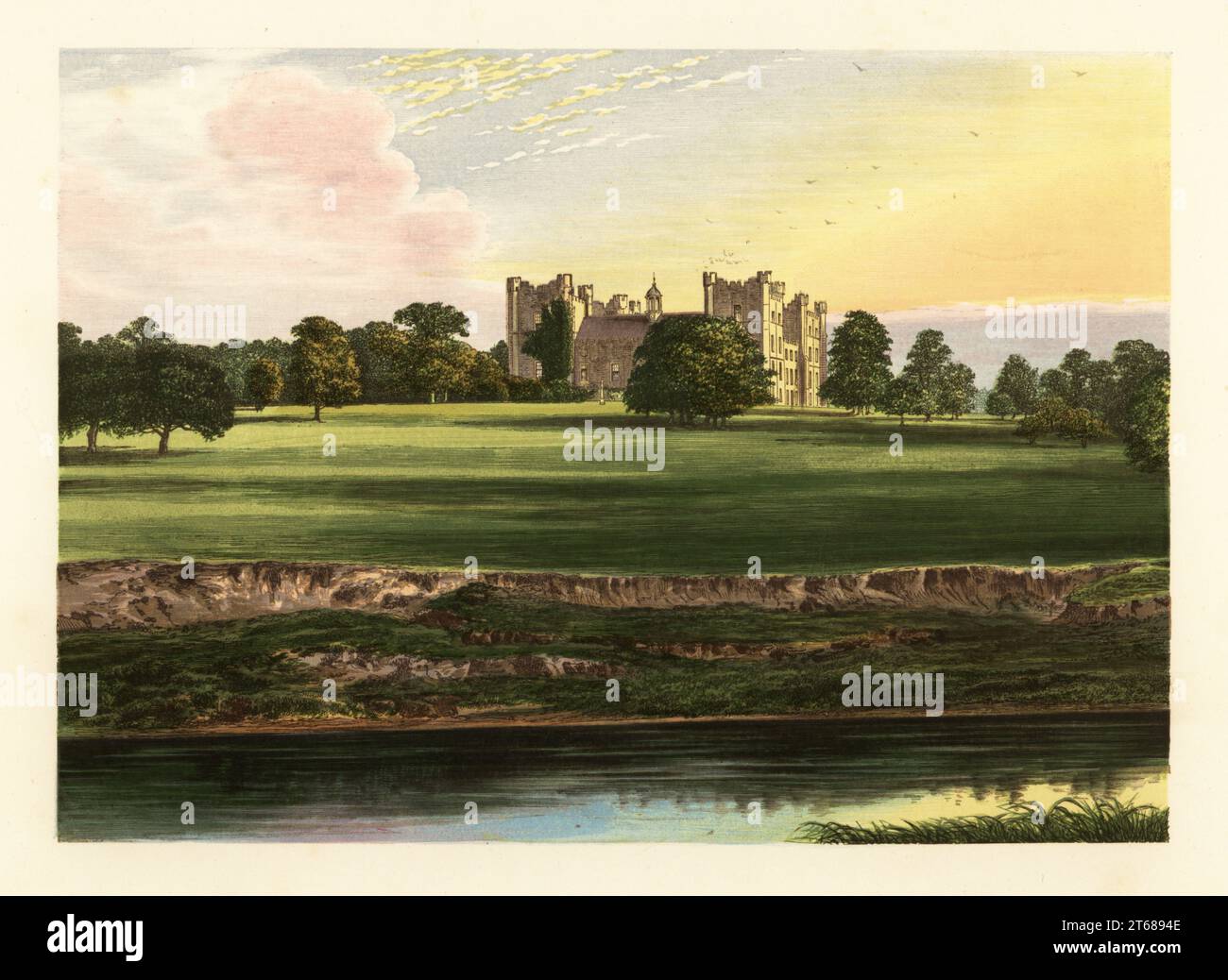 Lumley Castle, Durham, England. House built by Sir Robert Lumley in the ...