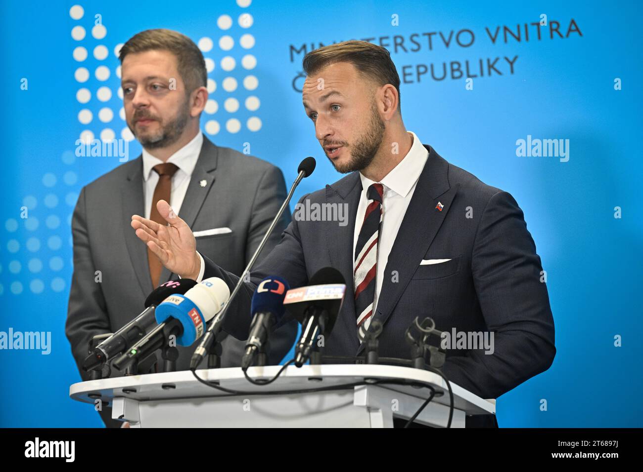 Prague, Czech Republic. 09th Nov, 2023. Czech Interior Minister Vit ...